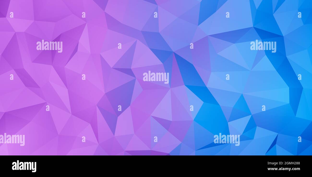 Abstract low-poly geometric background or wallpaper with polygons and triangles in blue and ...