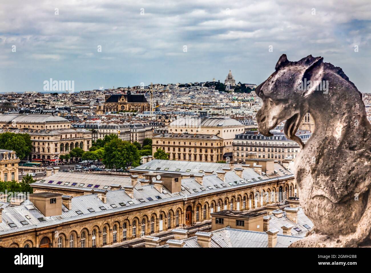 Gargoyle Fantastic Creature Notre Dame View Church Buildings Montmarte ...