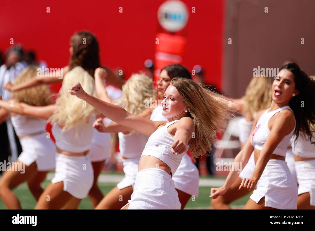 Indiana University's Dance Team, The RedSteppers, cheer for IU football ...