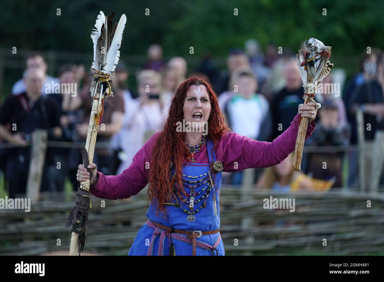 Jerrie Poole, a member of the Wuffa Vikings re-enactment society and ...