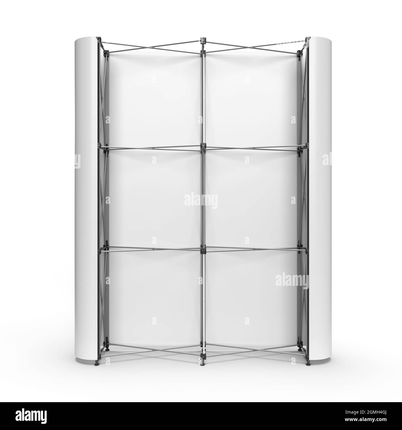 Graphic Wall Exhibition Straight 4 Panel Display, Back View displaying ...