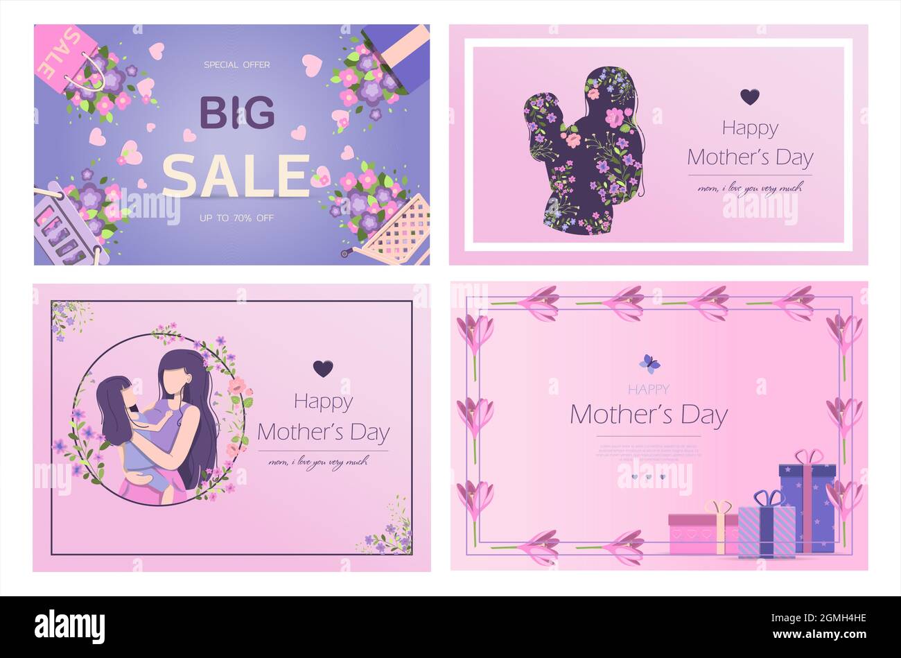 Card for the international mother s day Vector illustration for March 8 ...