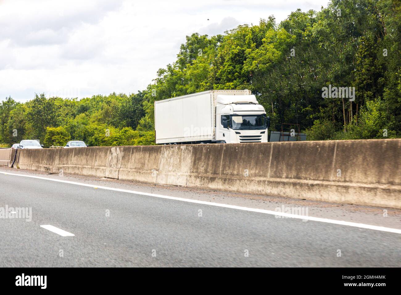 A large HGV vehicle traveling along one of the main road routes of the ...