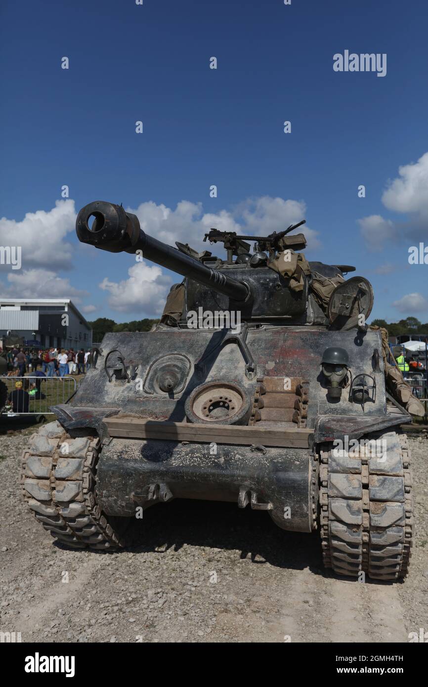 Sherman tank. An M4A2(76) HVSS Sherman tank that was used in the film ...