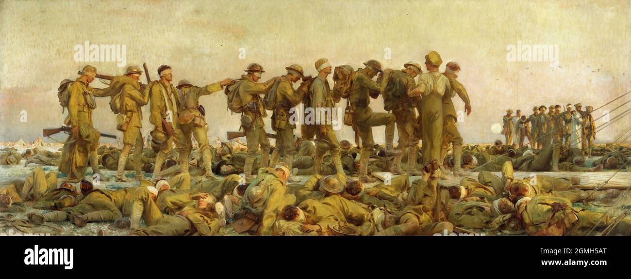 Artist: John Singer Sargent (1856-1925) Title: Gassed Year: 1919 Stock ...