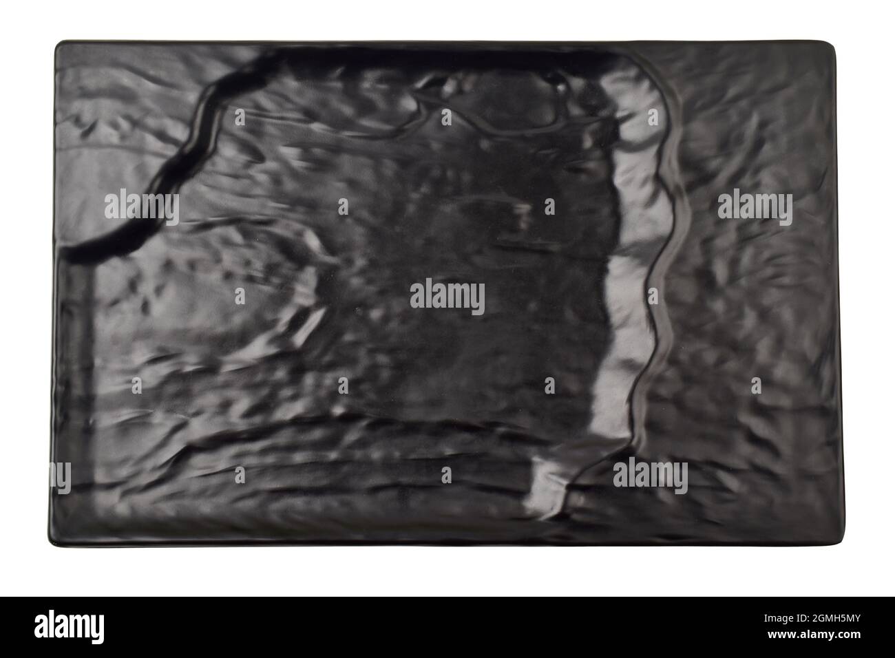 Top View of Empty Melamine Plate Isolated on White Background with ...