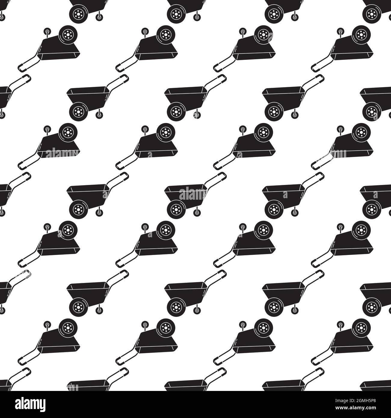 Farm wheelbarrow pattern seamless background texture repeat wallpaper ...