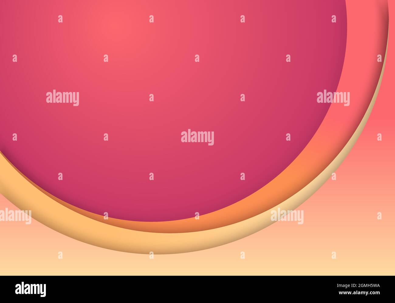 Abstract background pink layer circles curve paper cut style template ...