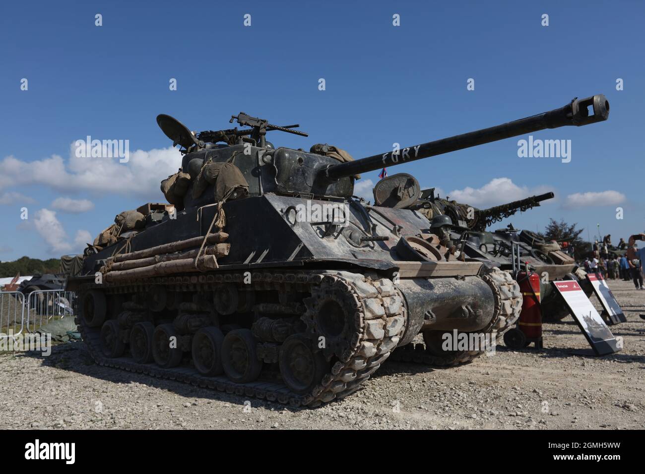 Sherman tank. An M4A2(76) HVSS Sherman tank that was used in the film ...