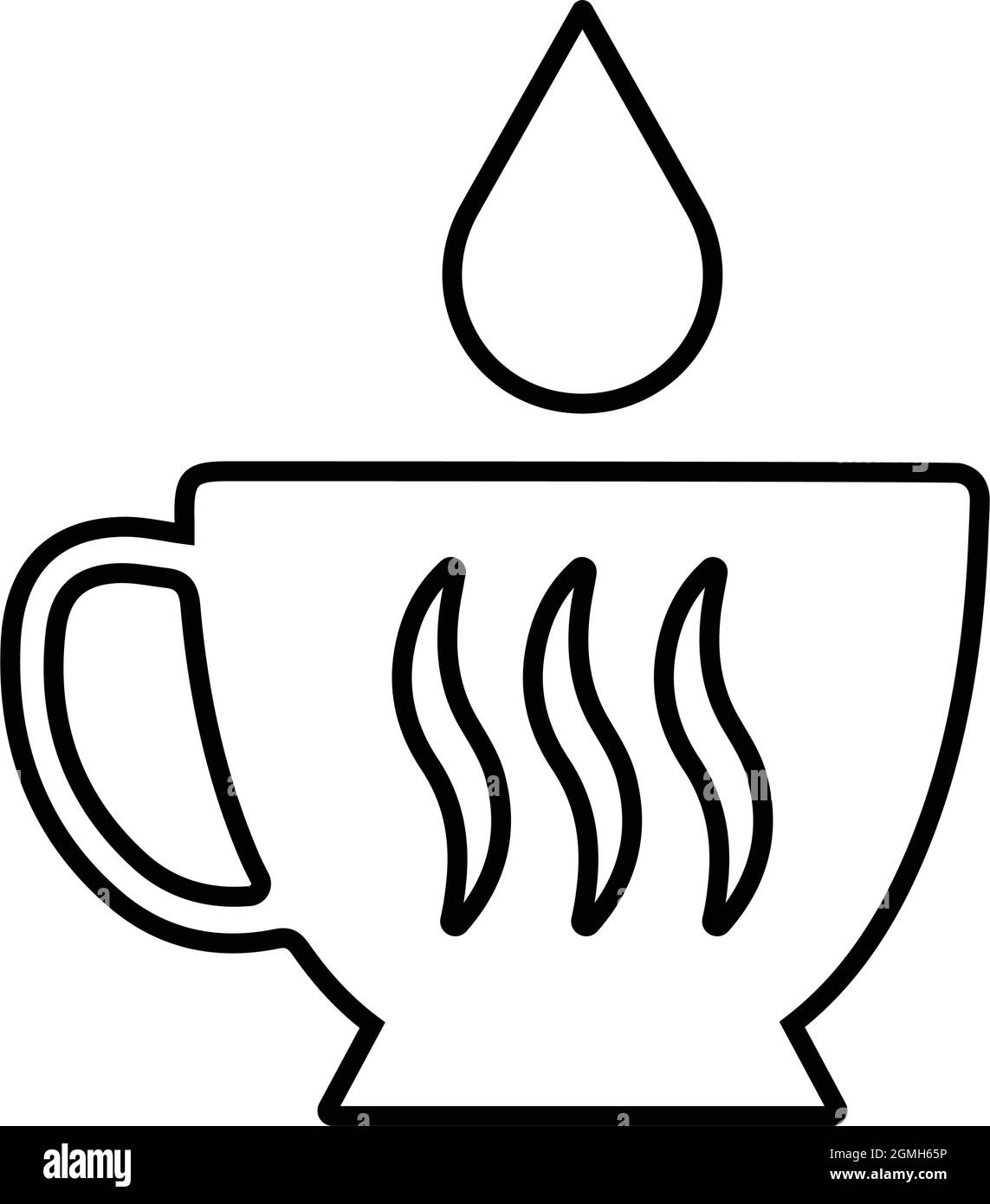 Coffee, cup, milk icon is isolated on white background. Use for graphic ...