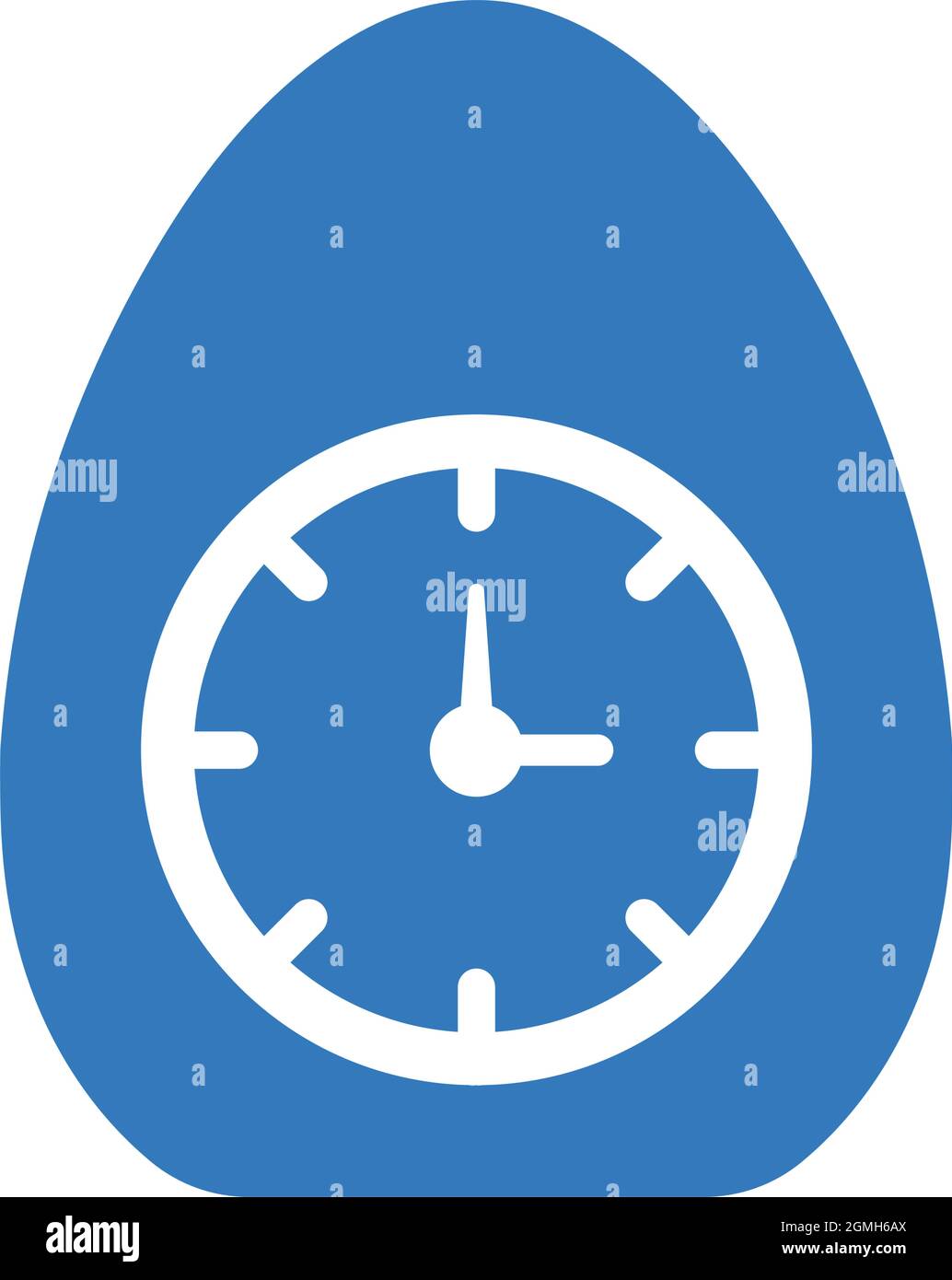 Clock, egg icon is isolated on white background. Use for graphic and ...