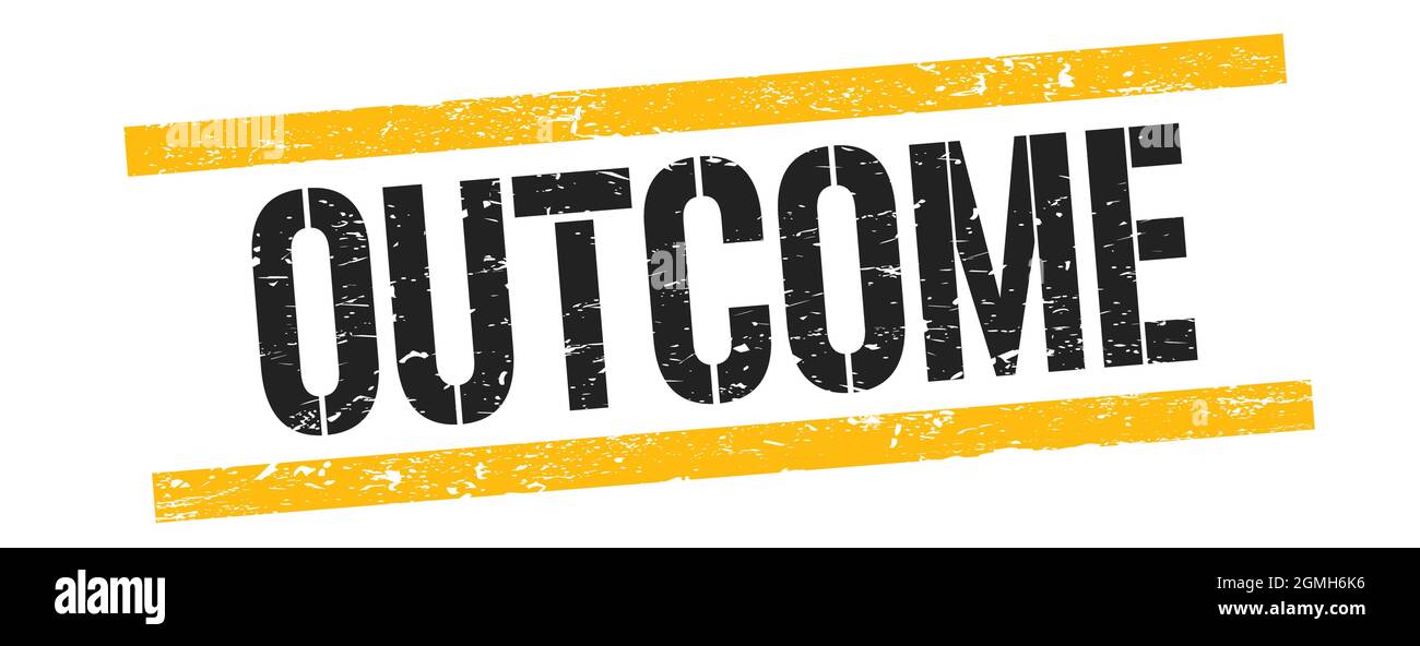 Outcome text on black hi-res stock photography and images - Alamy
