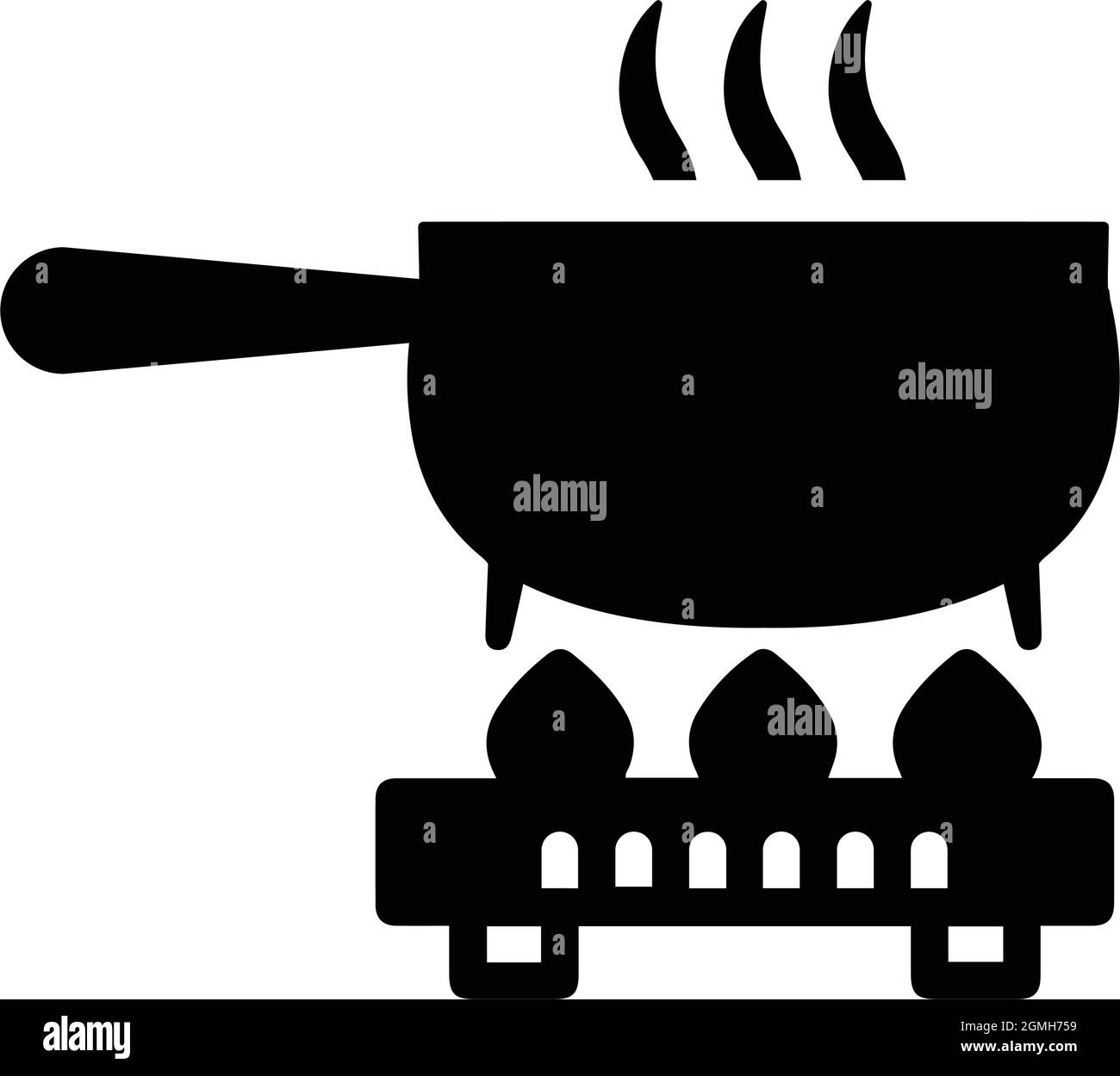 Fire, kitchen, pan icon - Vector EPS file. Perfect use for print media ...