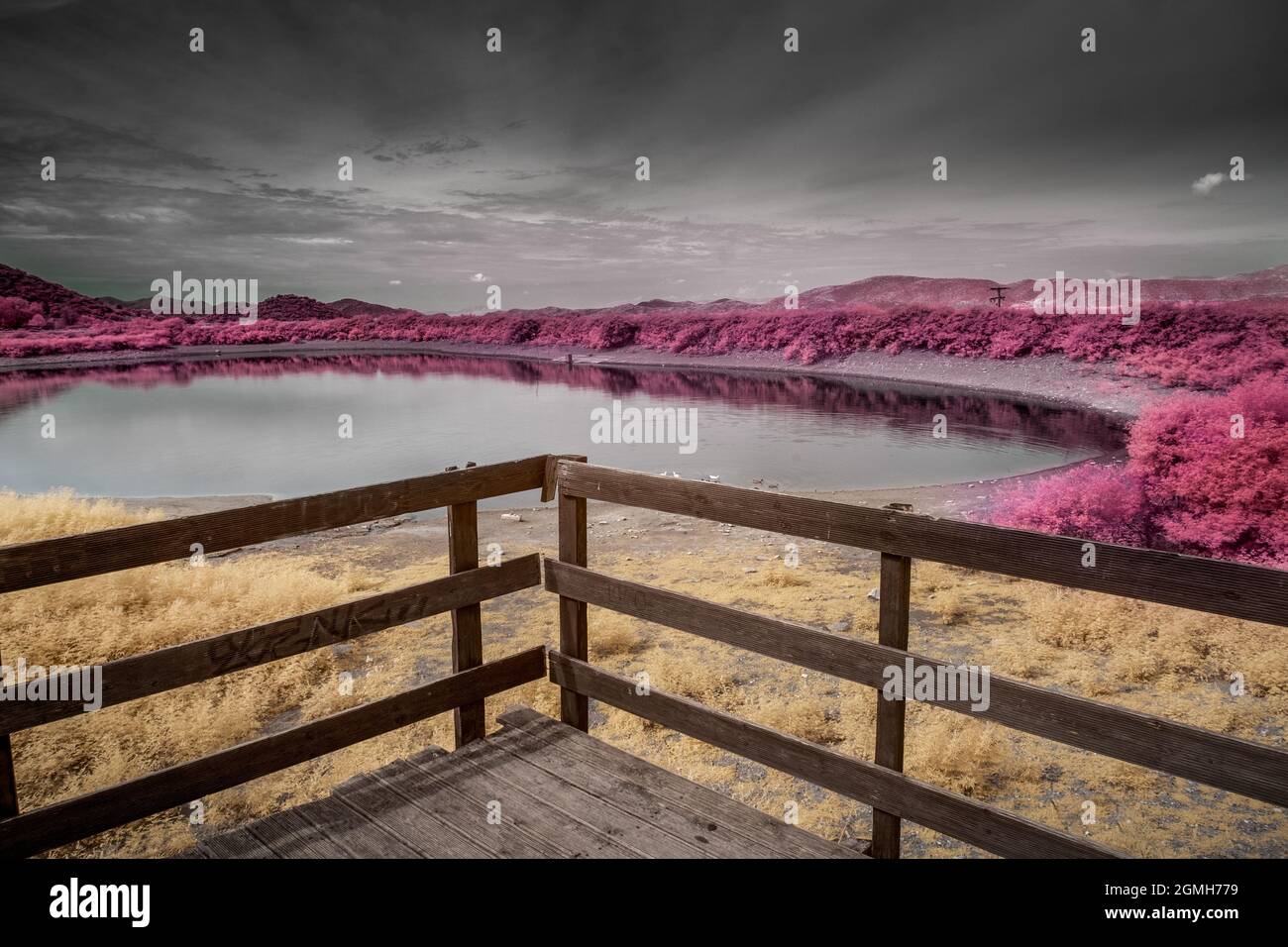 Infrared landscape multi colored scene Stock Photo - Alamy