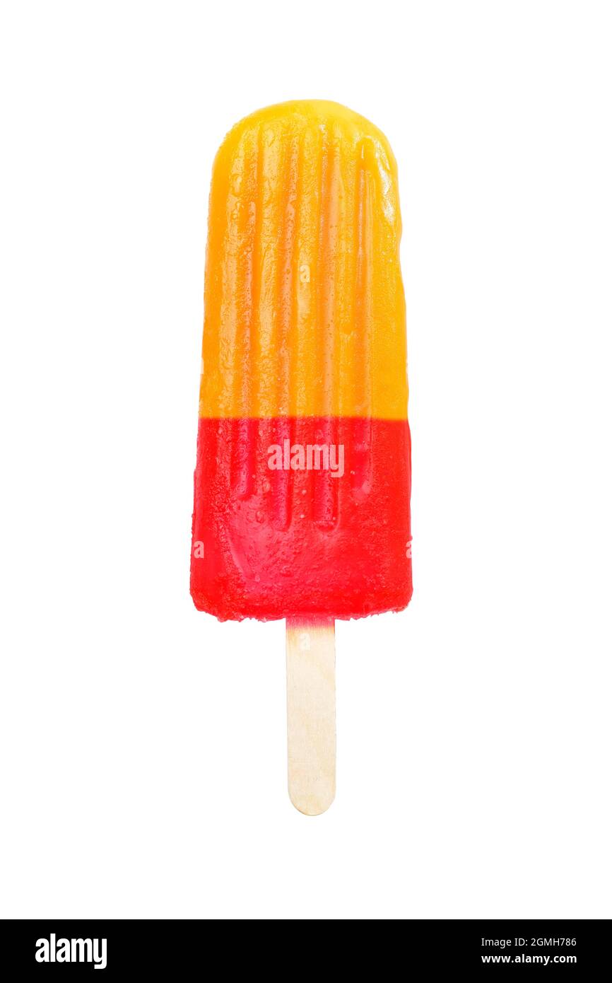 Multicolored Popsicle Isolated on White Background with Clipping Path ...
