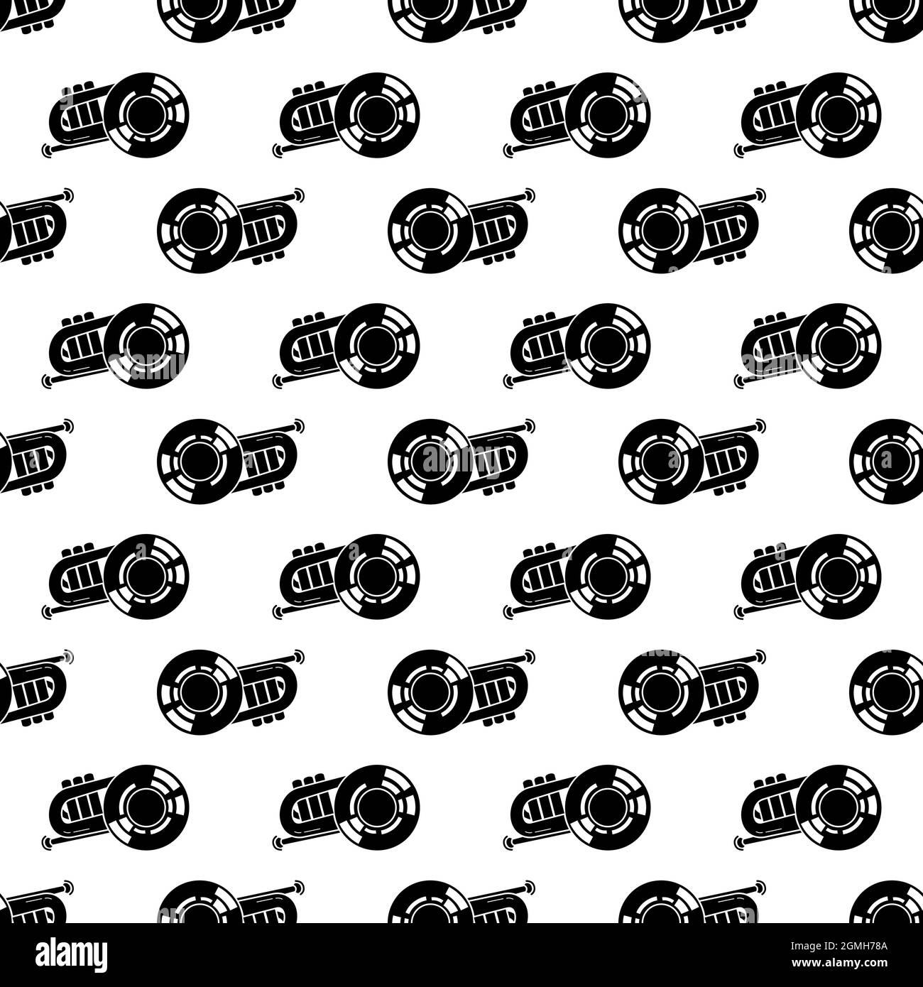 Bass trumpet pattern seamless background texture repeat wallpaper ...