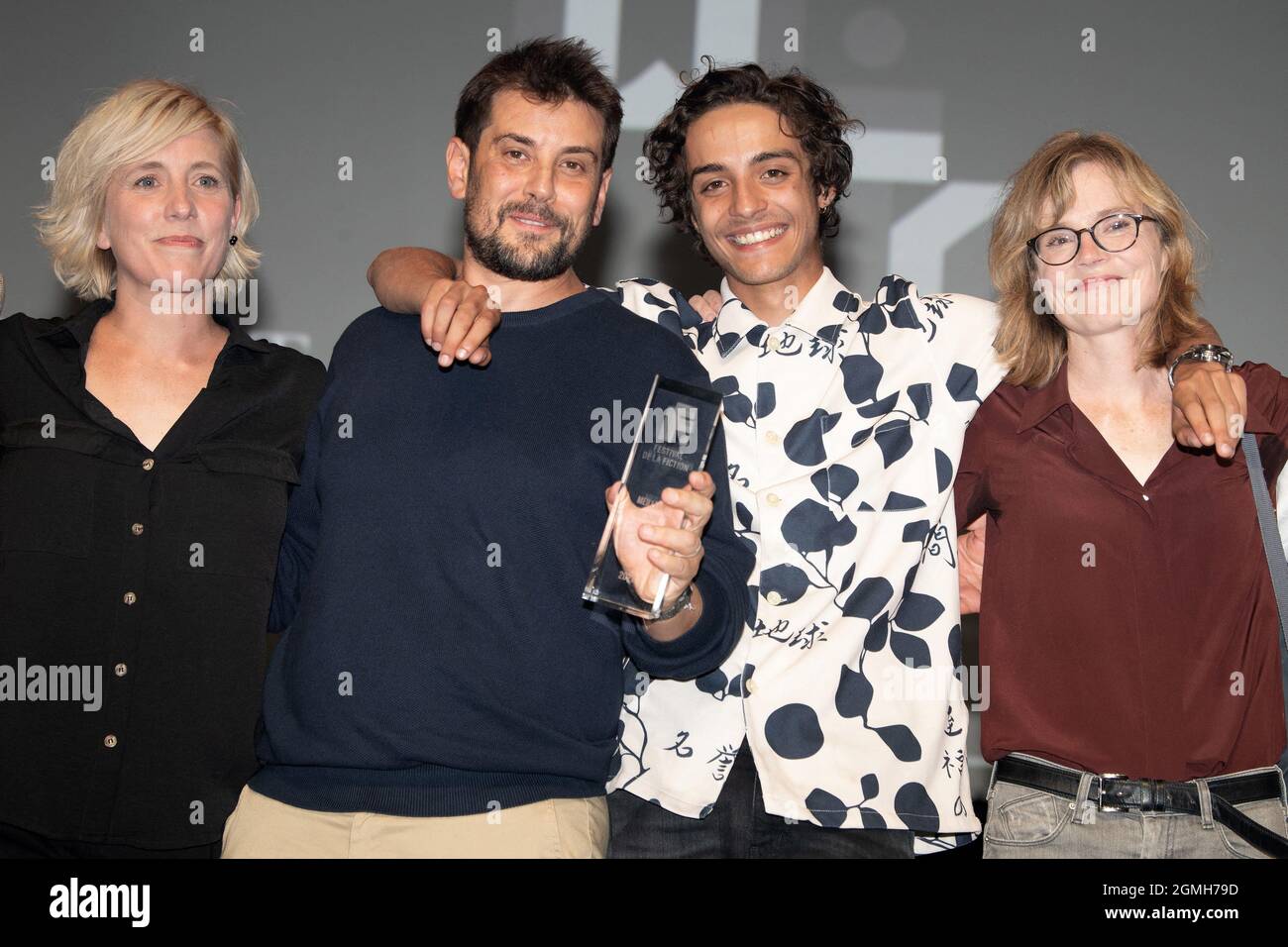Andrea Bescond, Akim Isker, Moncef Farfar, and Isabelle Carre receive ...