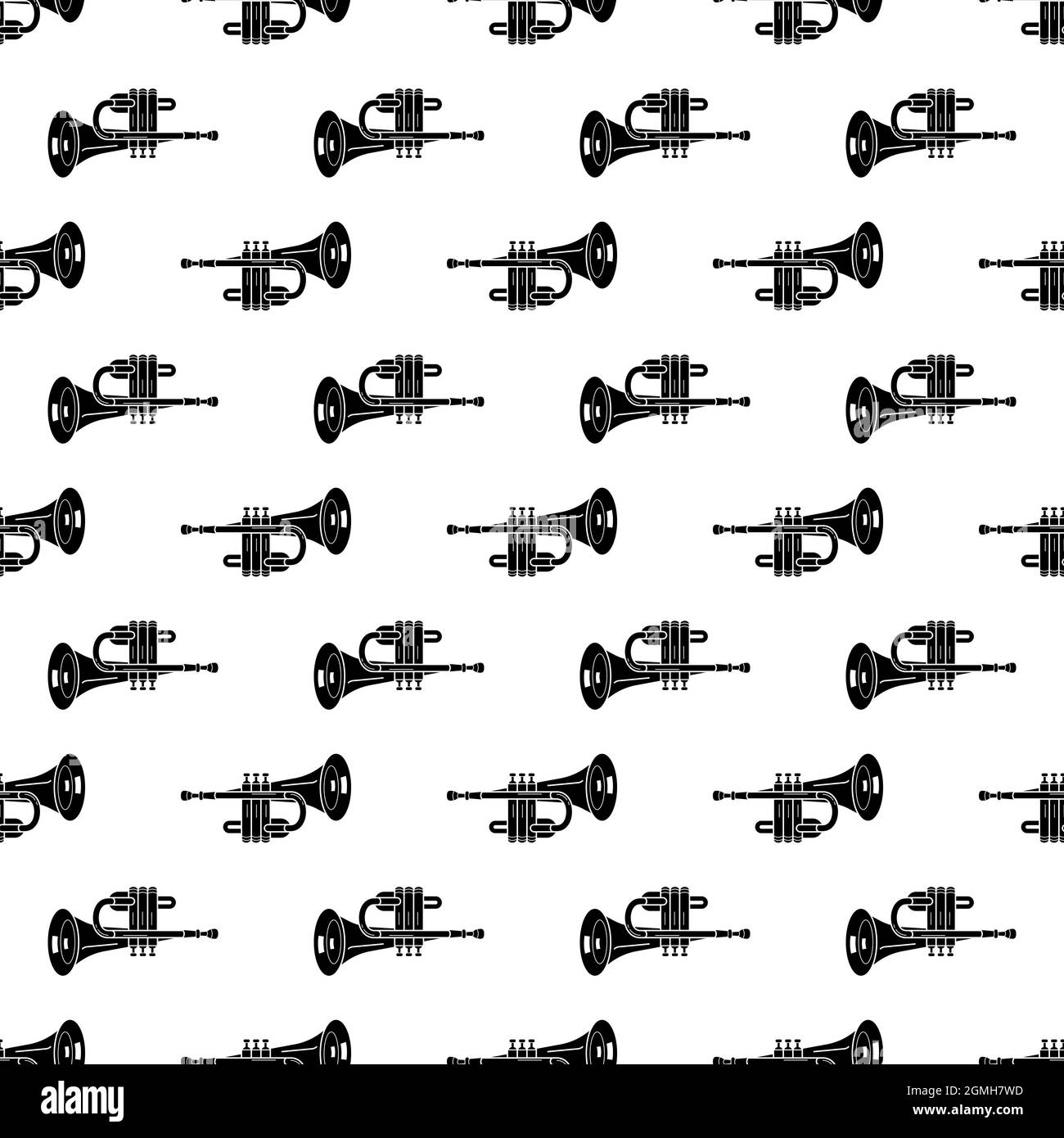 Concert trumpet pattern seamless background texture repeat wallpaper ...