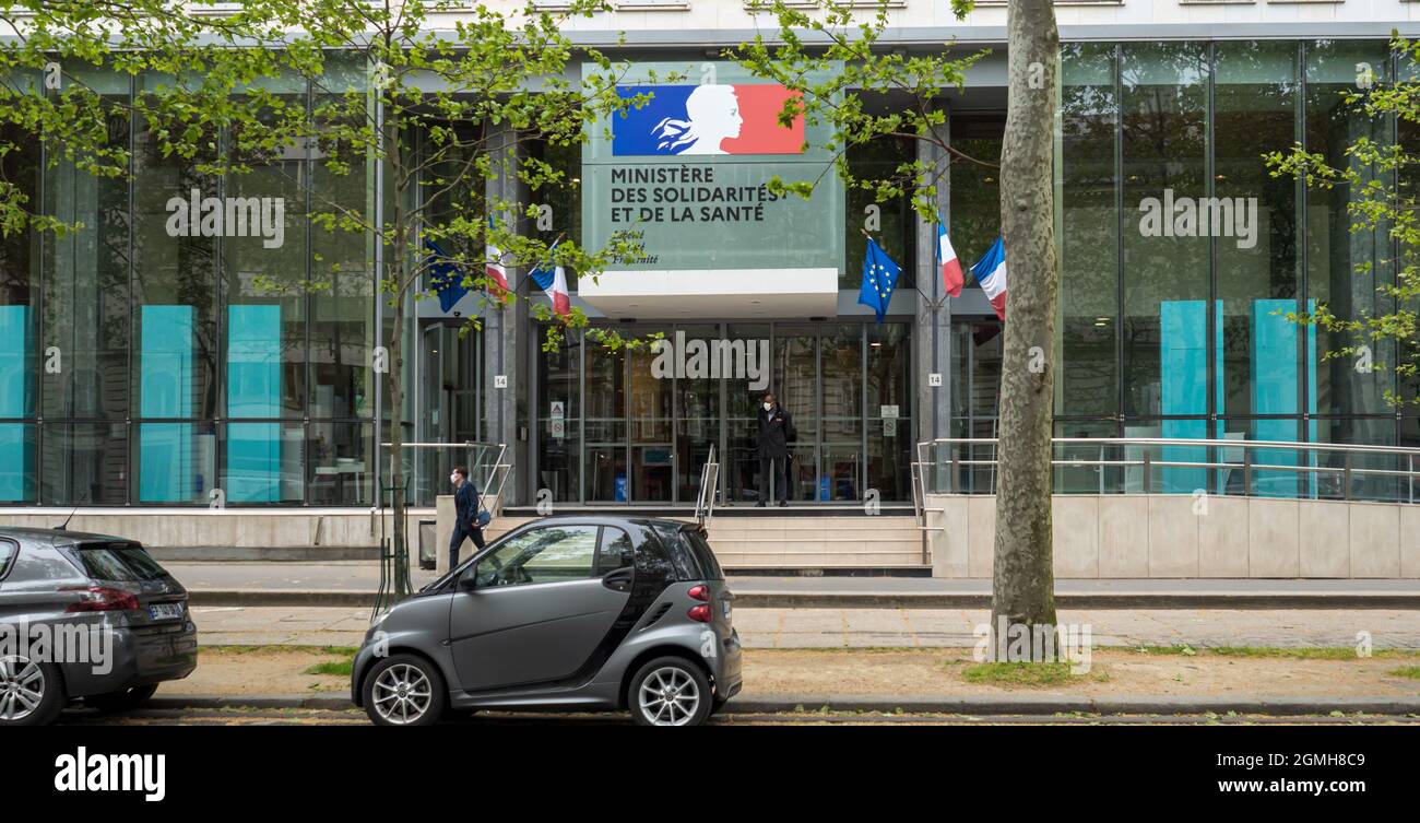 PARIS, FRANCE - Jul 30, 2021: The front view of French official ...