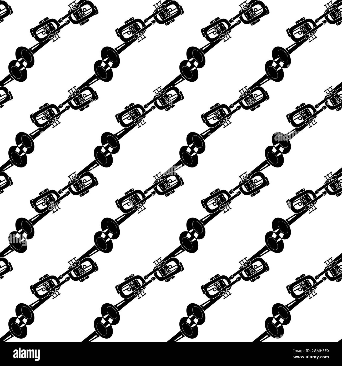 Alarm trumpet pattern seamless background texture repeat wallpaper ...