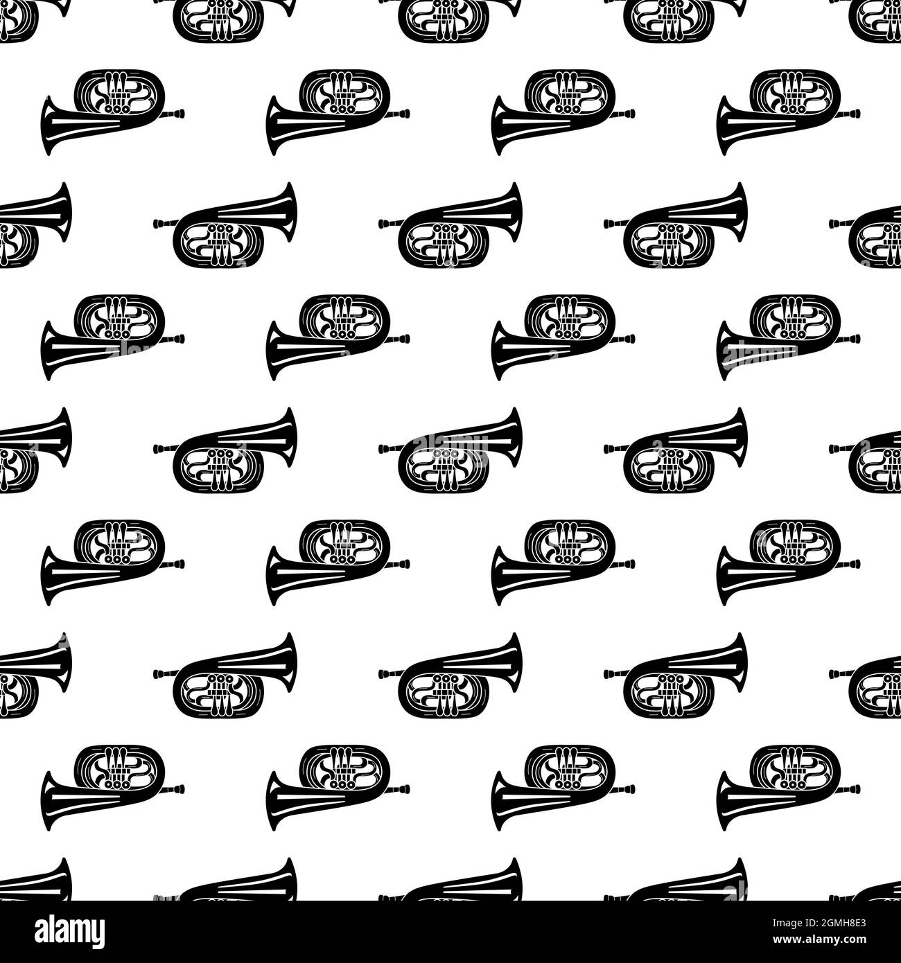Jazz trumpet pattern seamless background texture repeat wallpaper ...