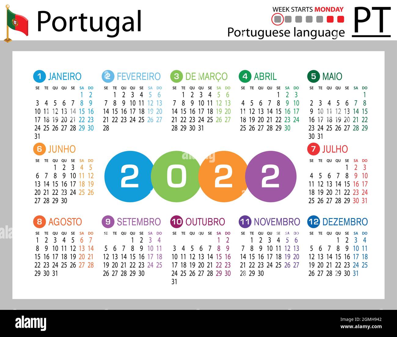 Calendario 2022 Portugues