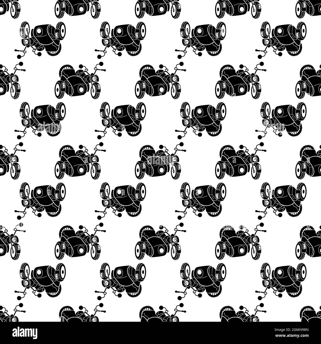 Retro motorbike pattern seamless background texture repeat wallpaper ...