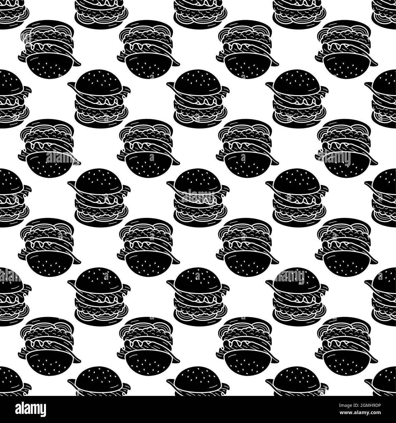 Double burger pattern seamless background texture repeat wallpaper ...