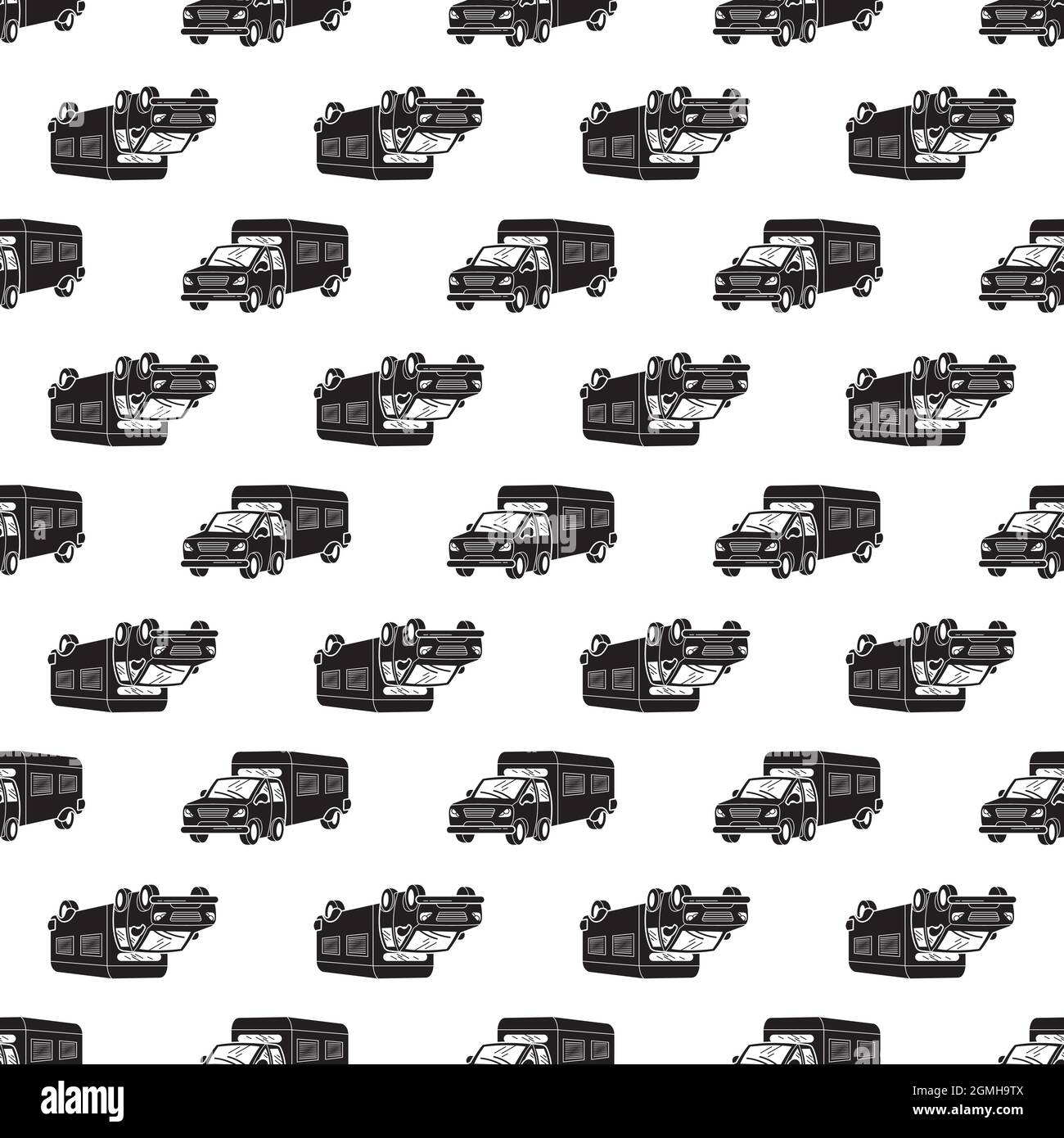 Family motorhome pattern seamless background texture repeat wallpaper ...