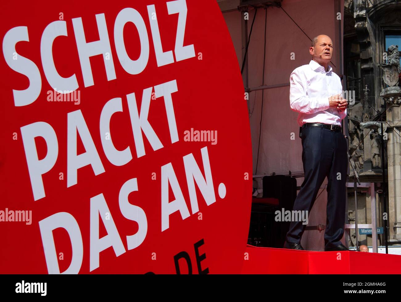 Munich, Germany. 18th Sep, 2021. Olaf Scholz, SPD candidate for ...