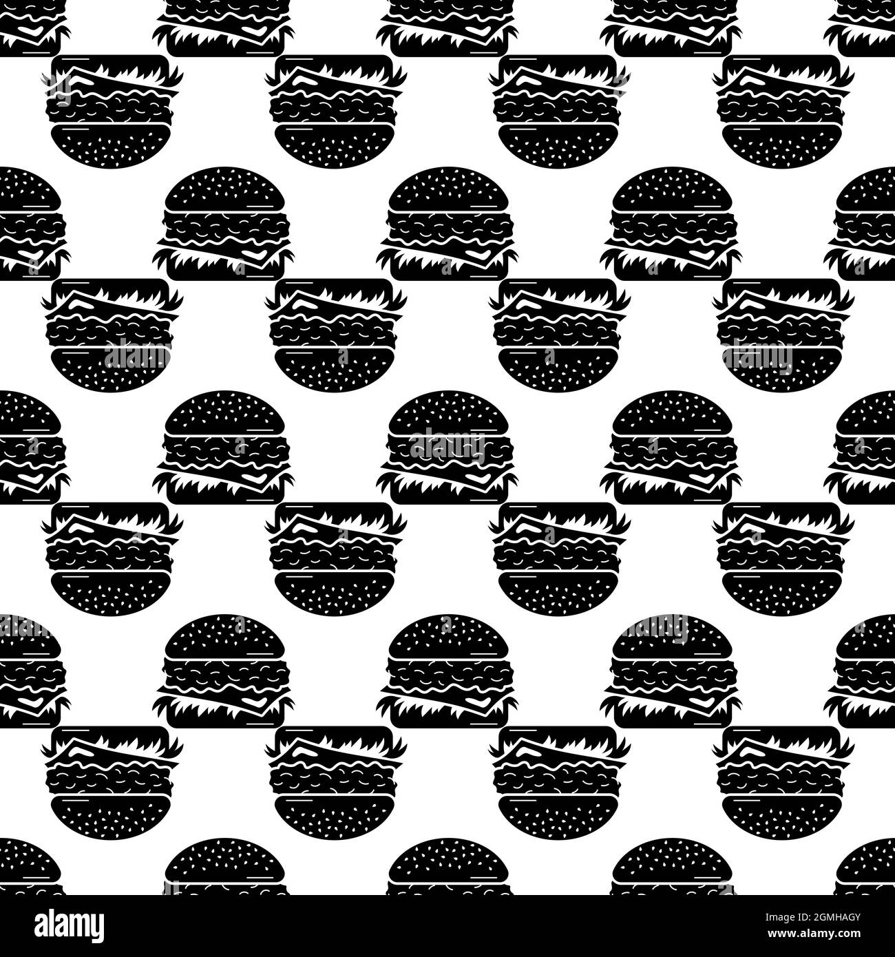 Tasty burger pattern seamless background texture repeat wallpaper ...