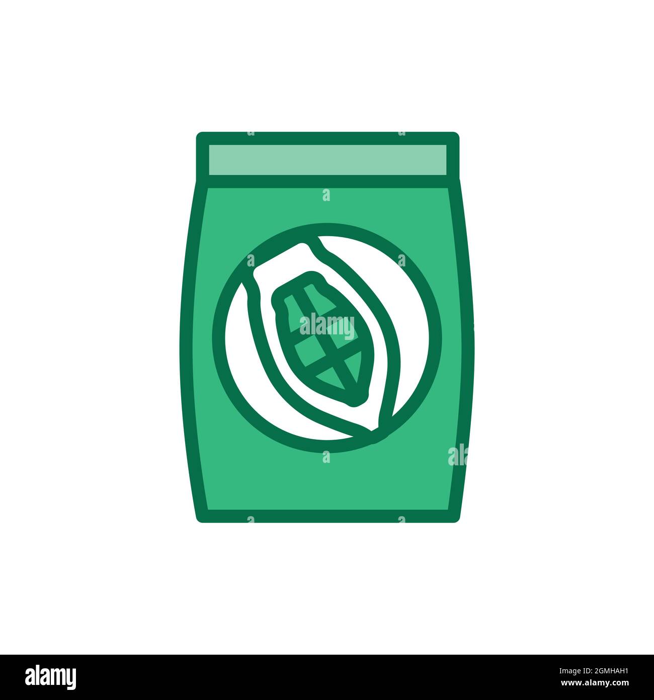 Organic cocoa powder color line icon. Outline pictogram for web page ...