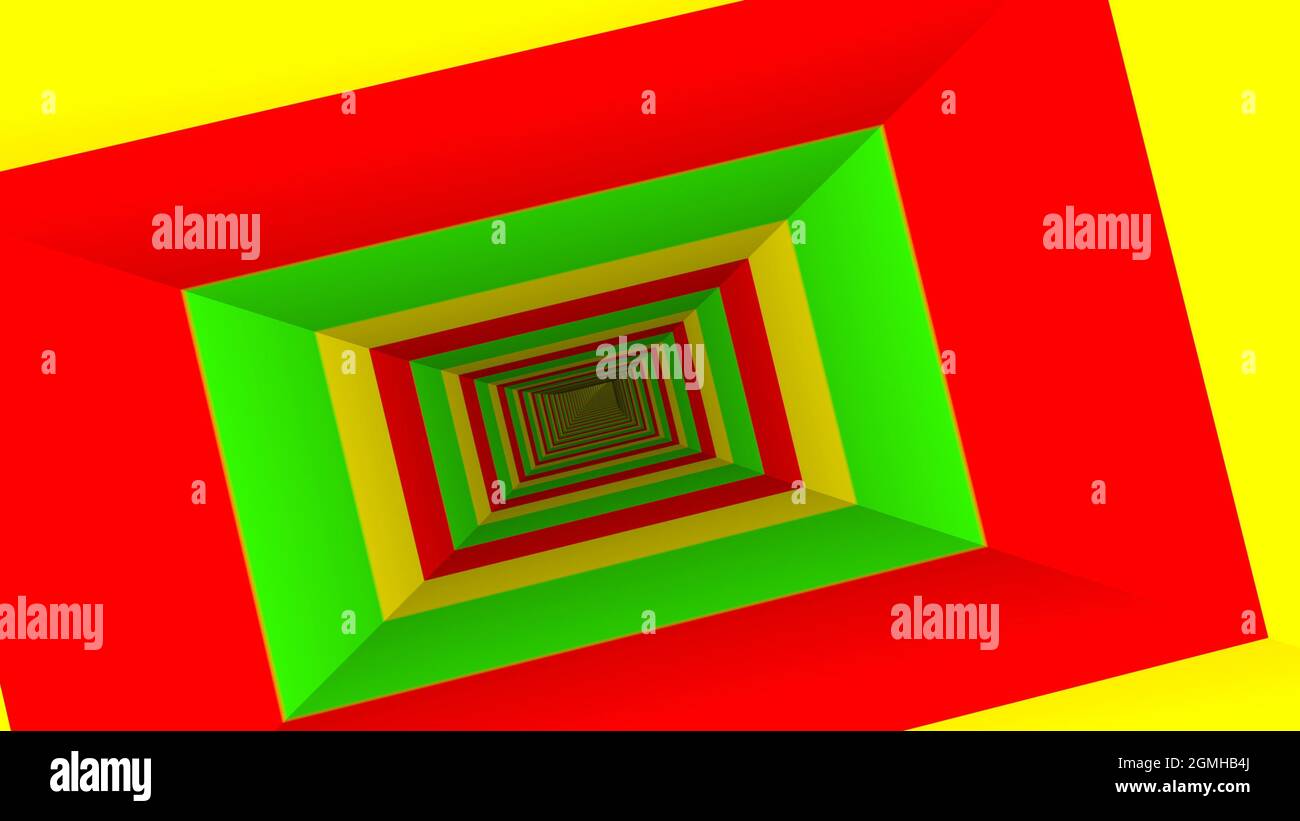 Colorful tunnel in modern style 3d render Stock Photo - Alamy
