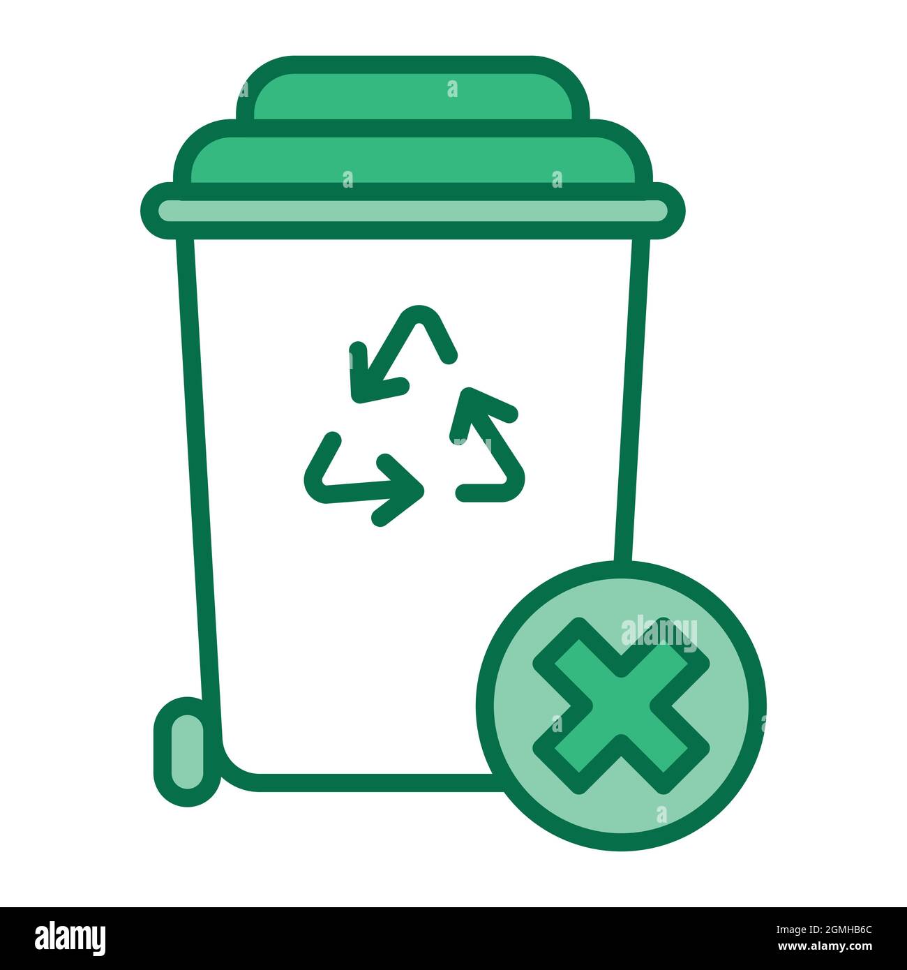 No trash bin color line icon. Container recycle Stock Vector Image ...