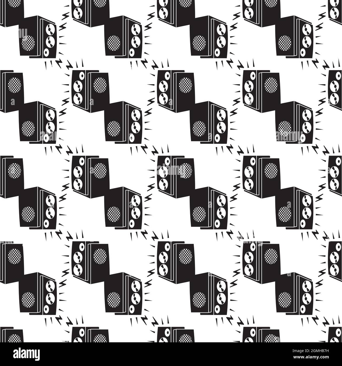 Music bass speaker pattern seamless background texture repeat wallpaper ...
