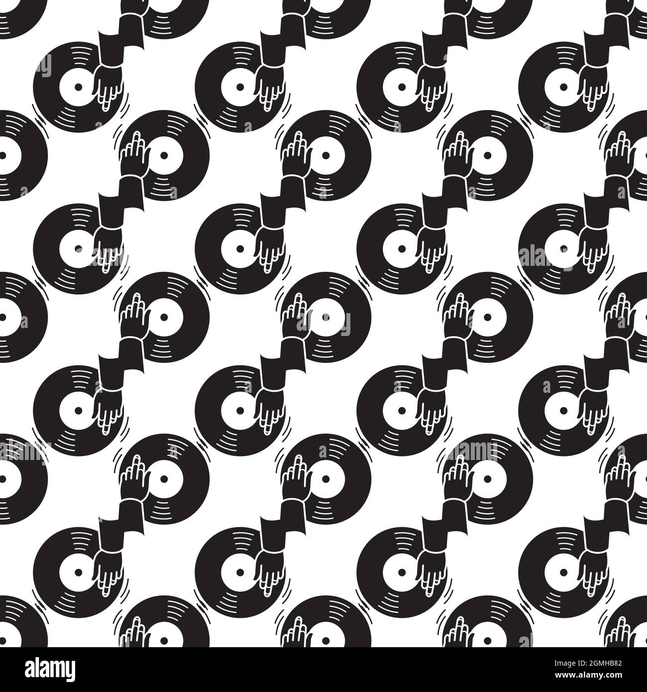 Dj hand vinyl disc pattern seamless background texture repeat wallpaper ...