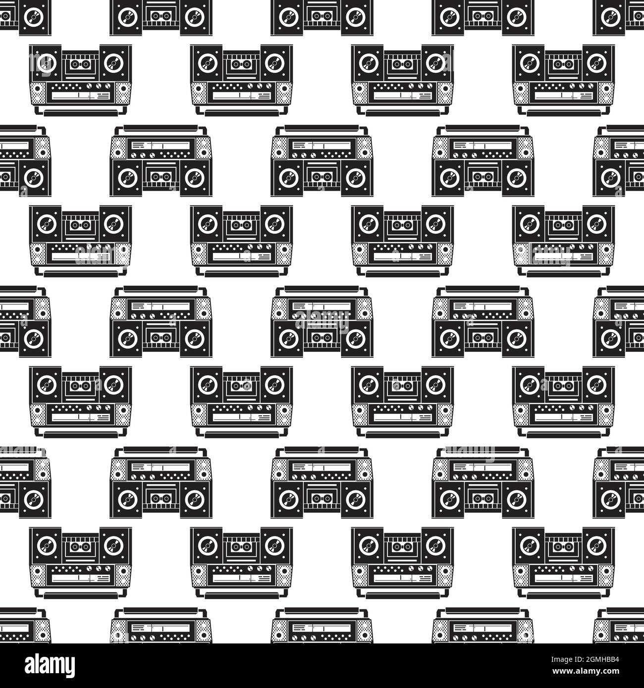Boombox pattern seamless background texture repeat wallpaper geometric ...