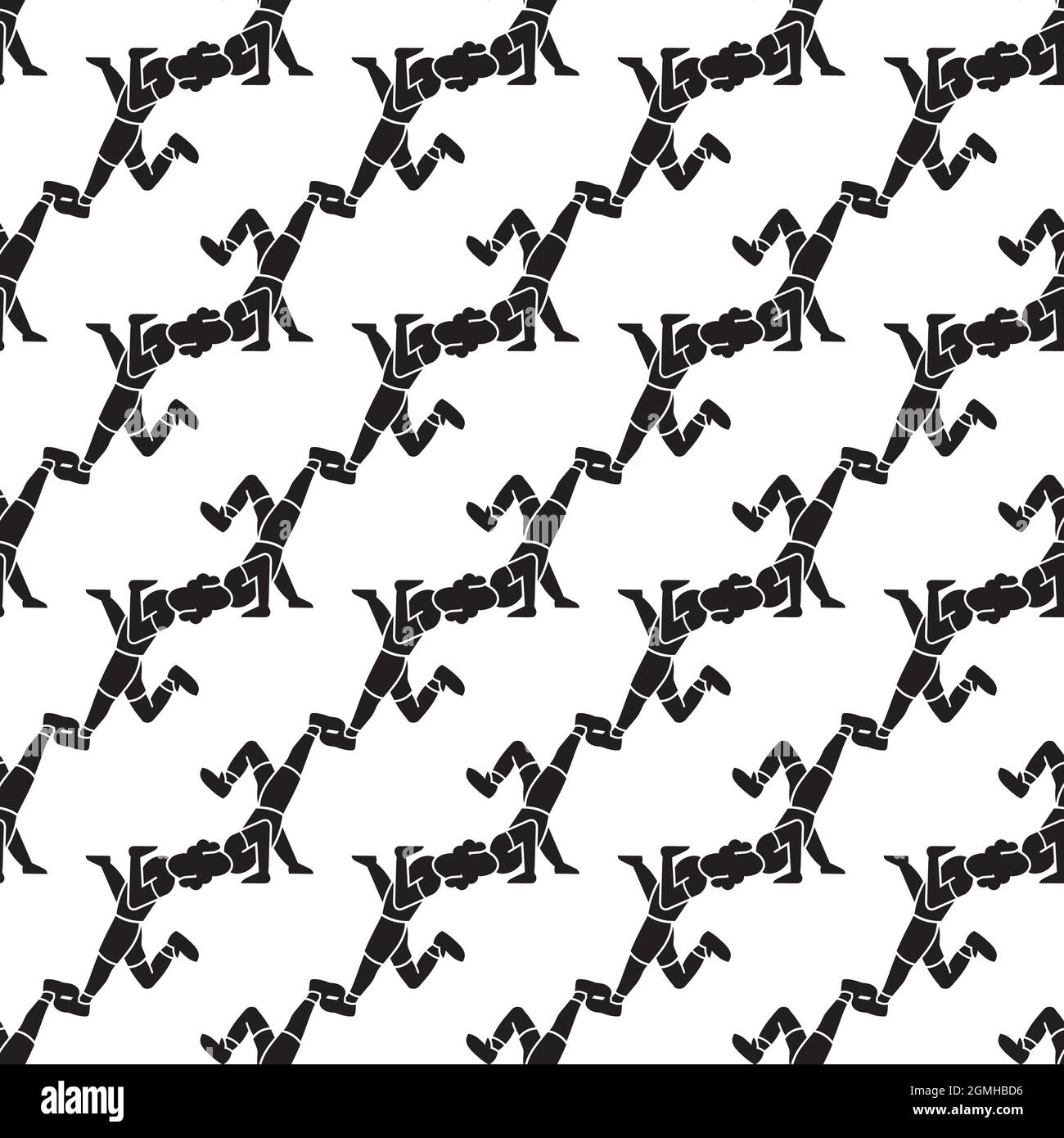 Woman break dancer pattern seamless background texture repeat wallpaper ...