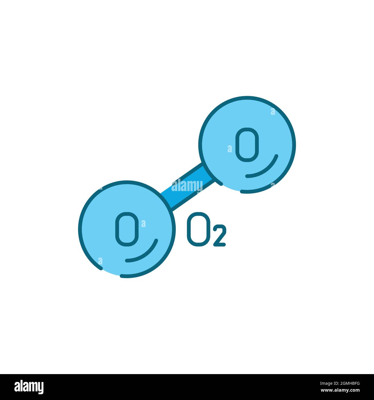 Air formula chemistry color line icon. Sign for web page, mobile app ...