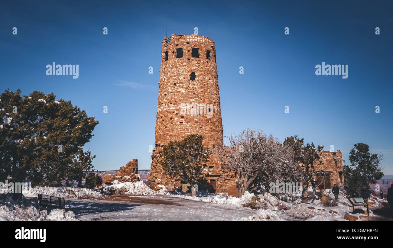 Desert View Watch Tower, Grand Canyon, Arizona, United States Stock ...