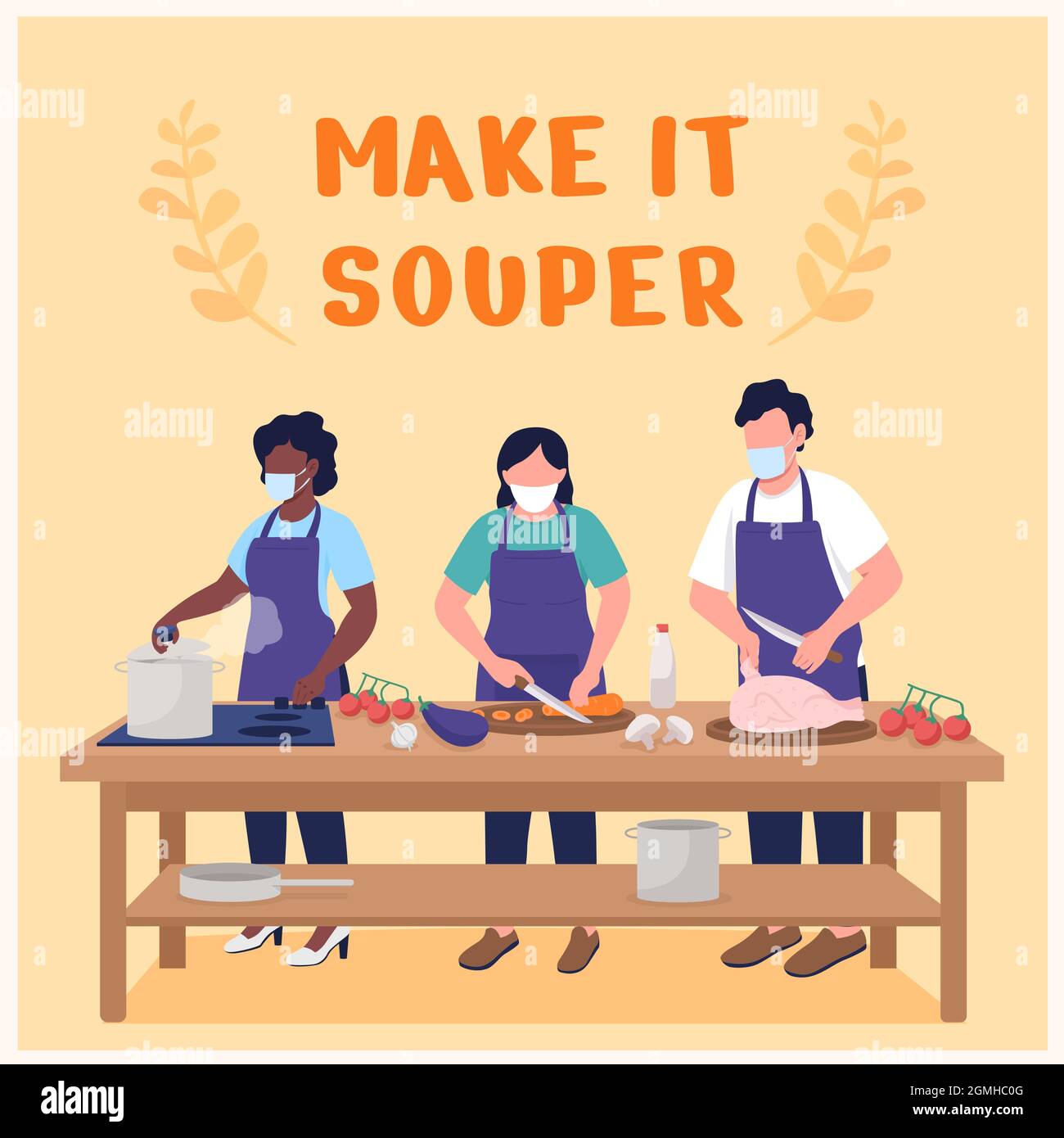 Cooking class social media post Stock Vector Images - Alamy