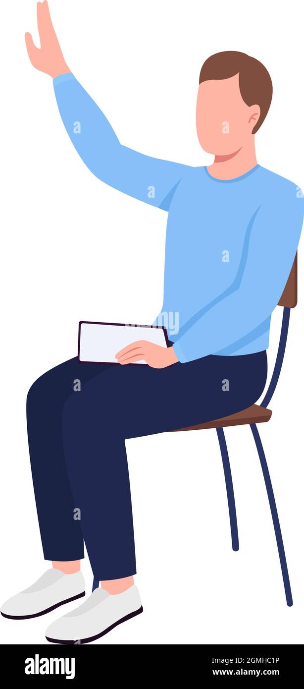 Raising hand silhouette Cut Out Stock Images & Pictures - Alamy