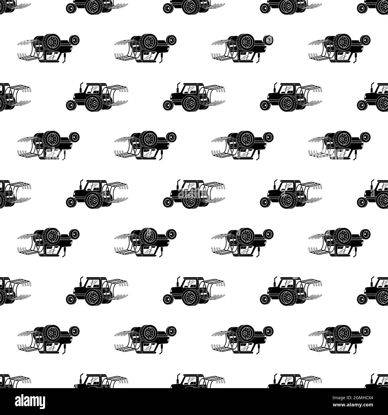 Tractor pattern seamless background texture repeat wallpaper geometric ...