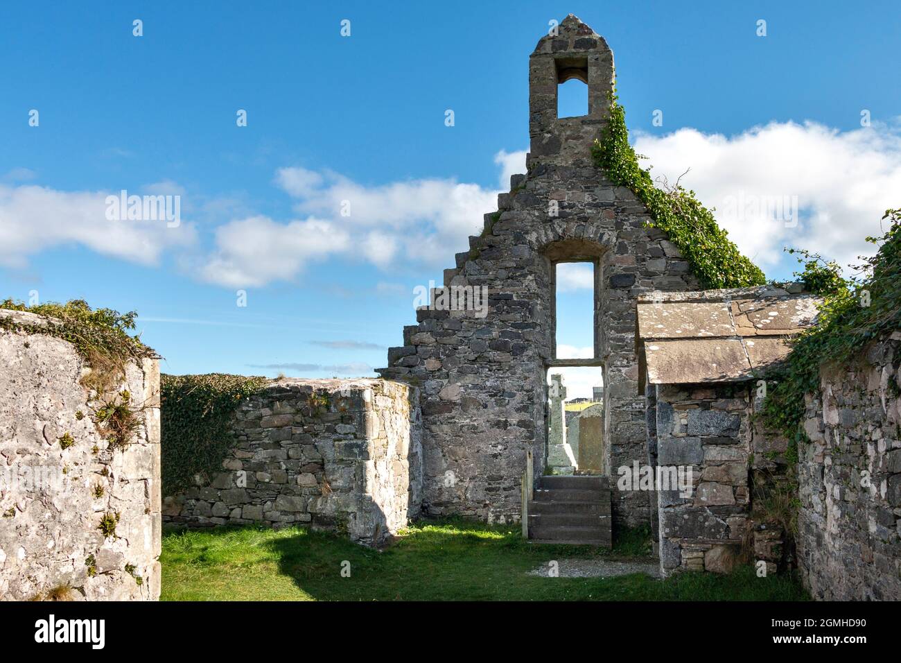DURNESS SUTHERLAND SCOTLAND THE OLD BALNAKEIL CHURCH OR KIRK INTERIOR ...