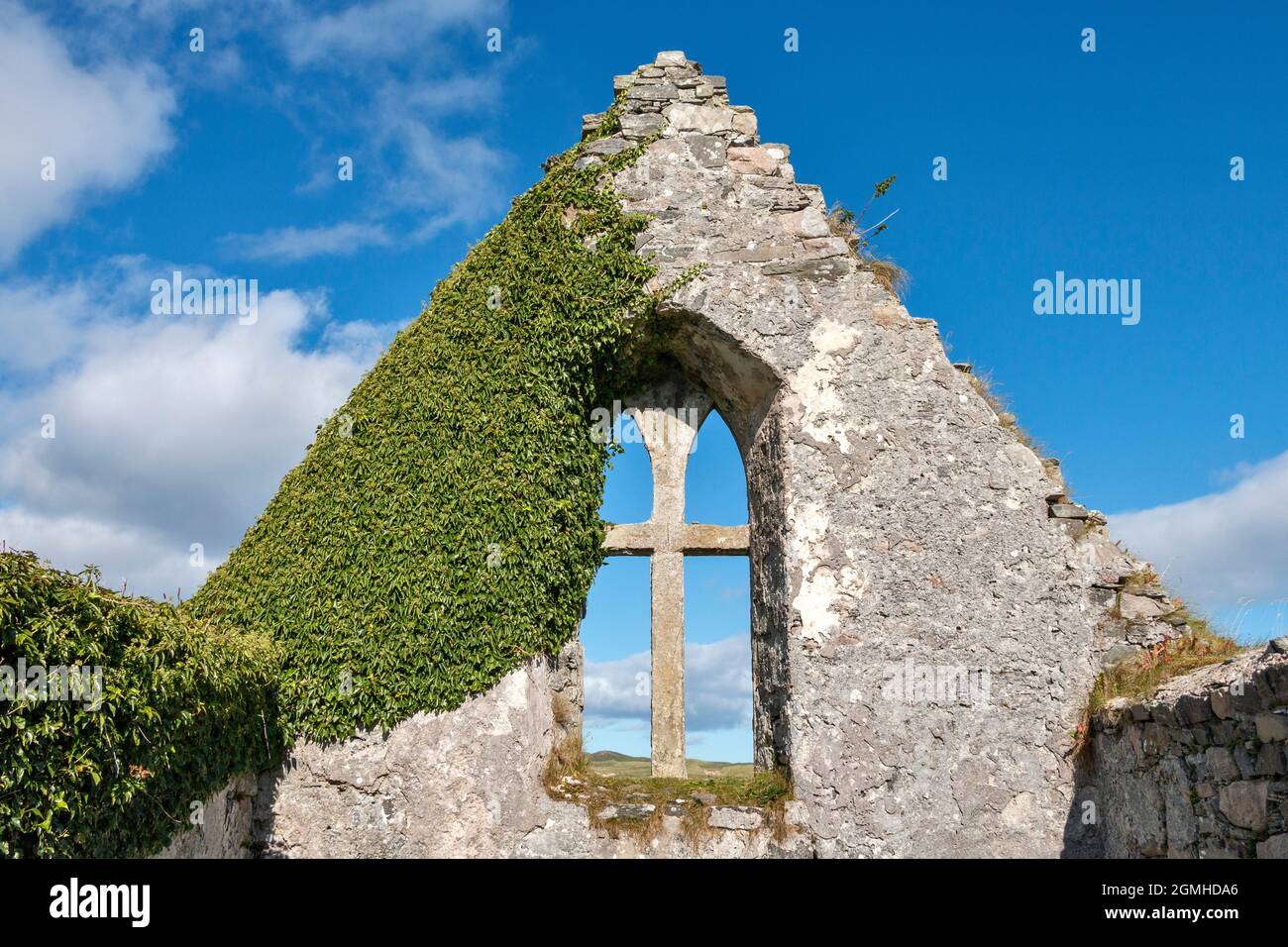 DURNESS SUTHERLAND SCOTLAND THE OLD CHURCH OR KIRK INTERIOR WINDOW WITH ...