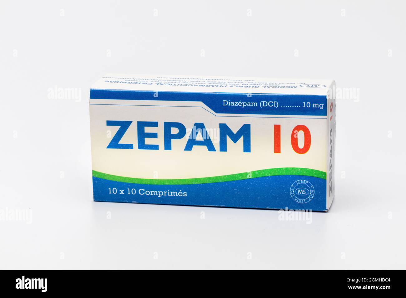 A box of 10Mg Zepam tablets from Phnom Penh, Cambodia Stock Photo - Alamy