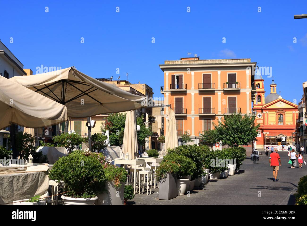 July 17 2021 - Pozzuoli, Italy: View of the typical residential ...