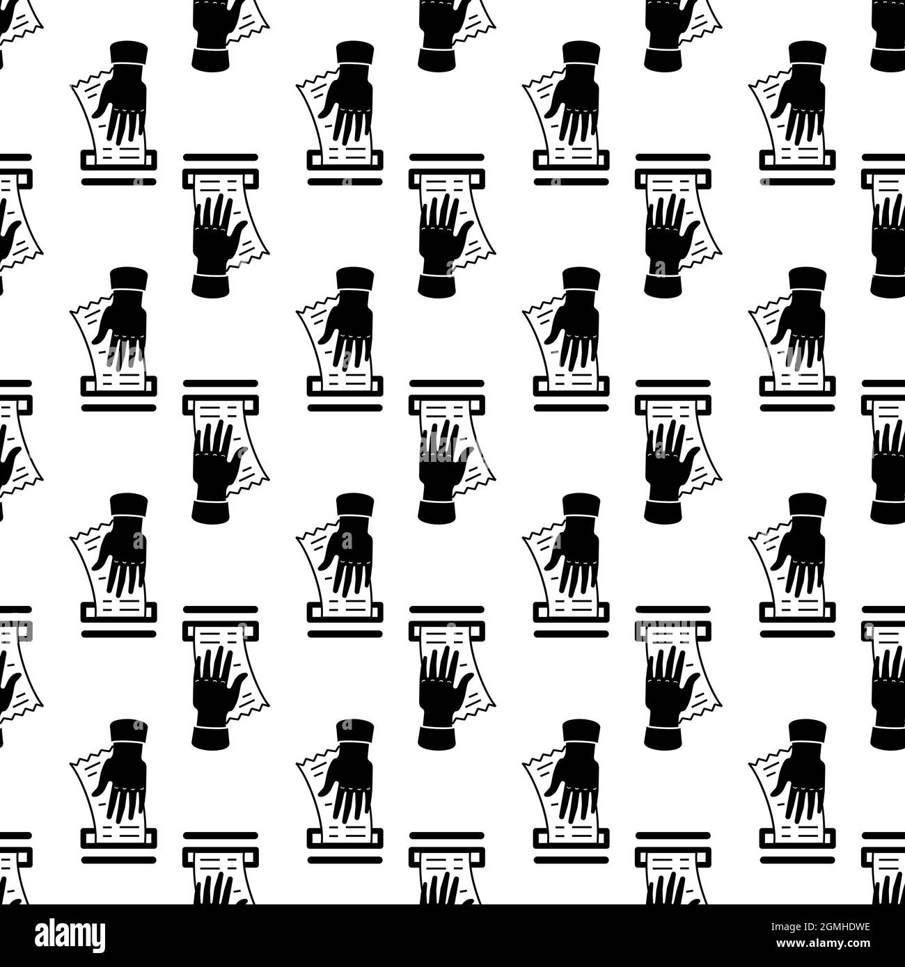 Hand take receipt pattern seamless background texture repeat wallpaper ...