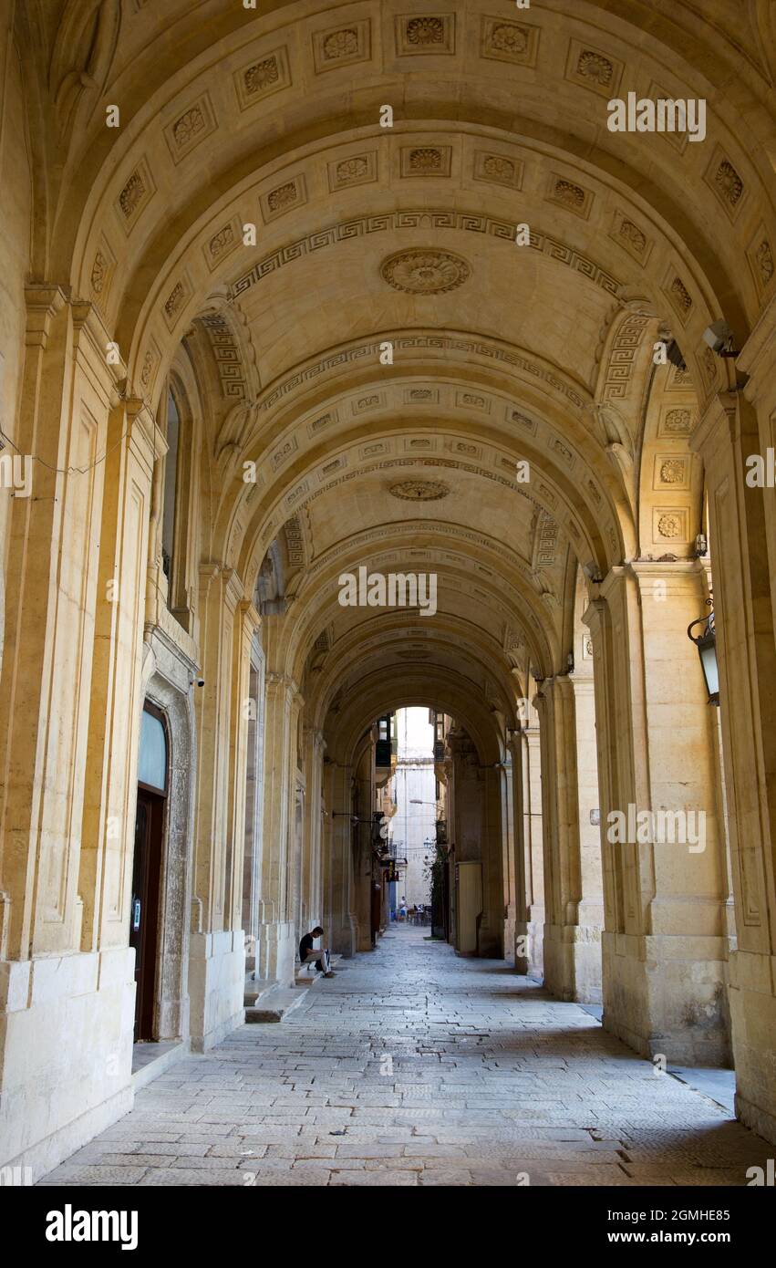Arches Valletta Malta Stock Photo - Alamy