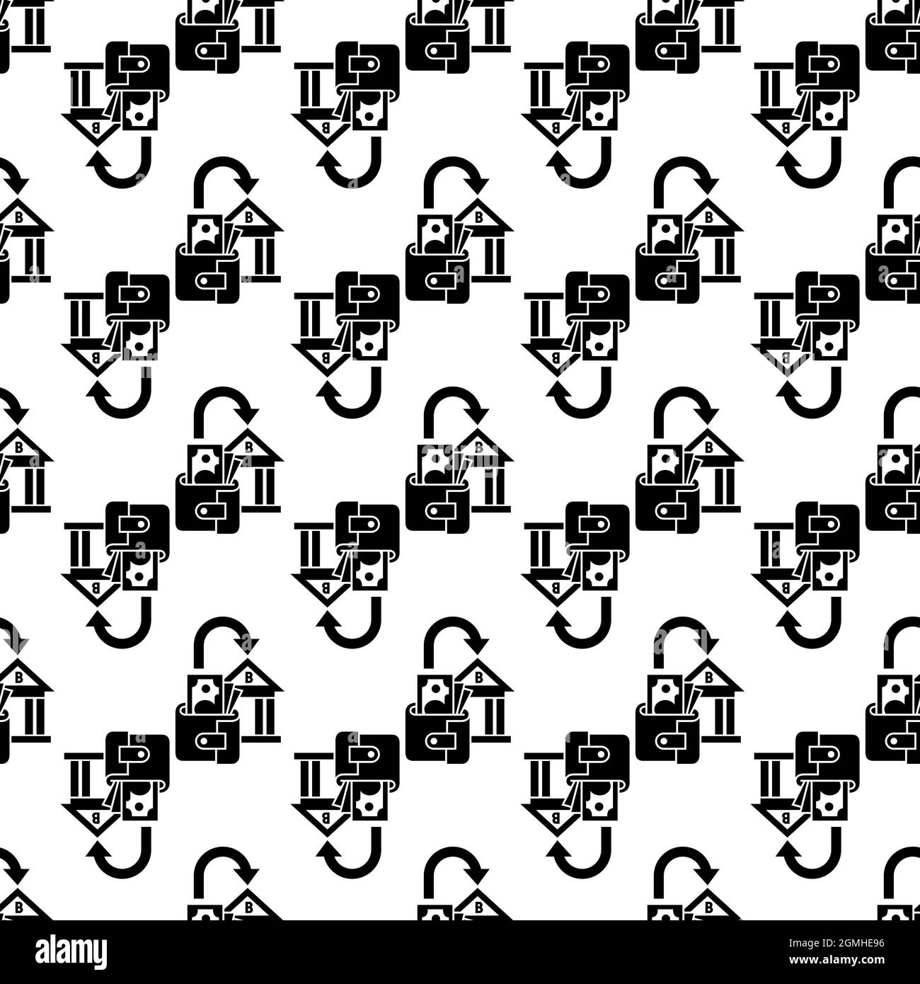 Money wallet in bank pattern seamless background texture repeat ...